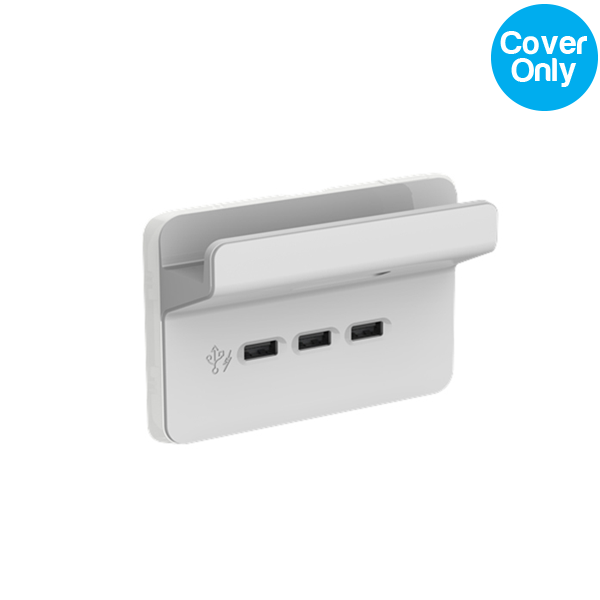 Clipsal Iconic 3 Gang USB Charging Station Skin Cool Grey | 3043HS-CY