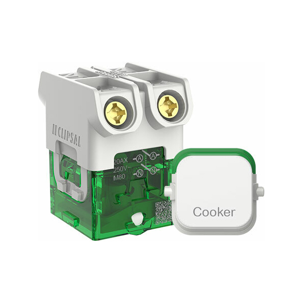 Clipsal Iconic Double Pole Switch Mechanism 20A COOKER