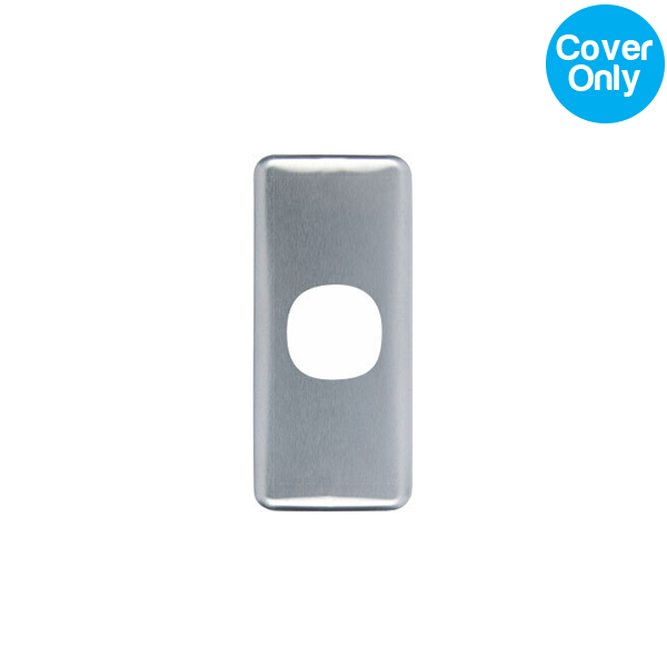 Clipsal Classic 1 Gang Architrave Brushed Aluminium Cover