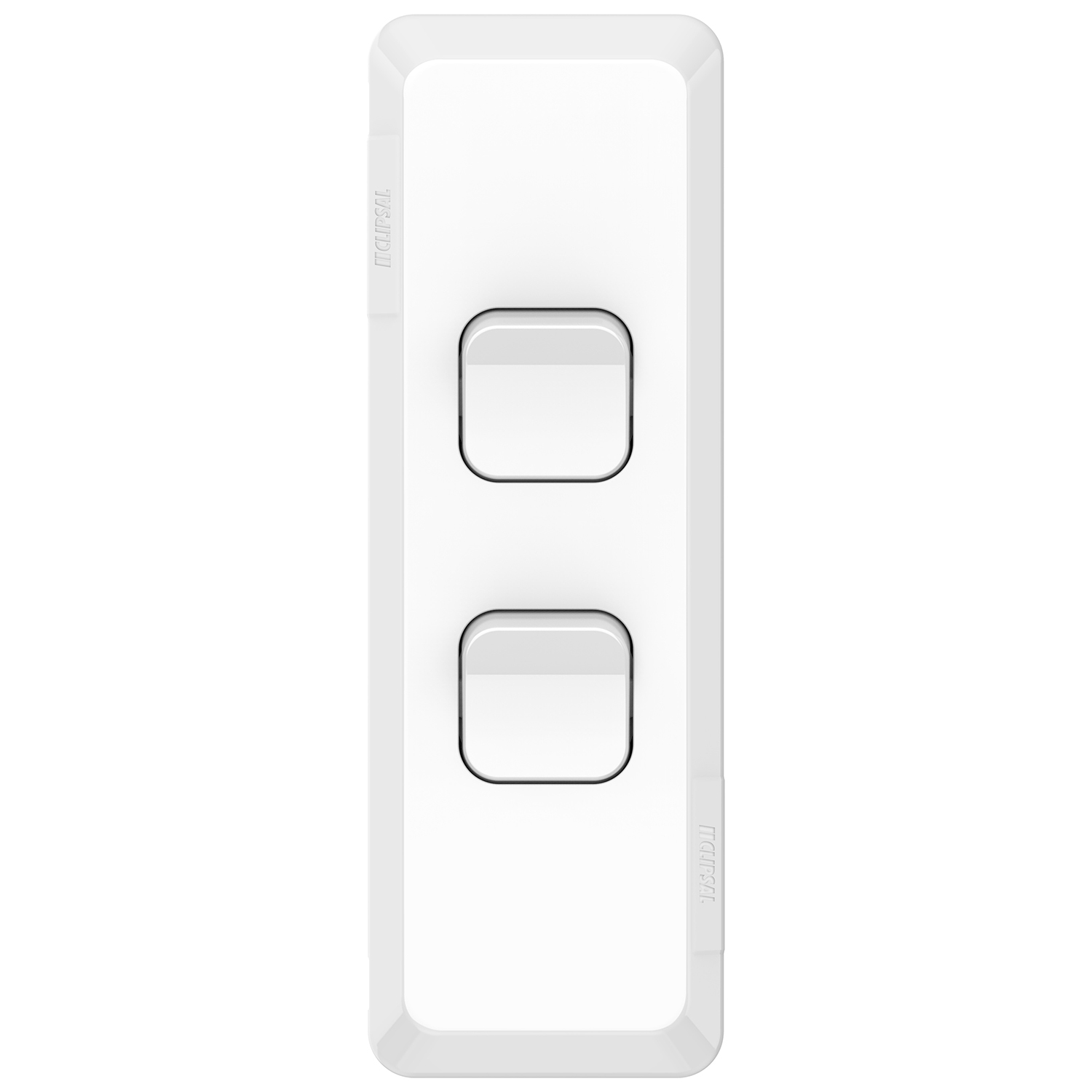 Clipsal Pro 2 Gang Architrave Switch White | P3042A-XW