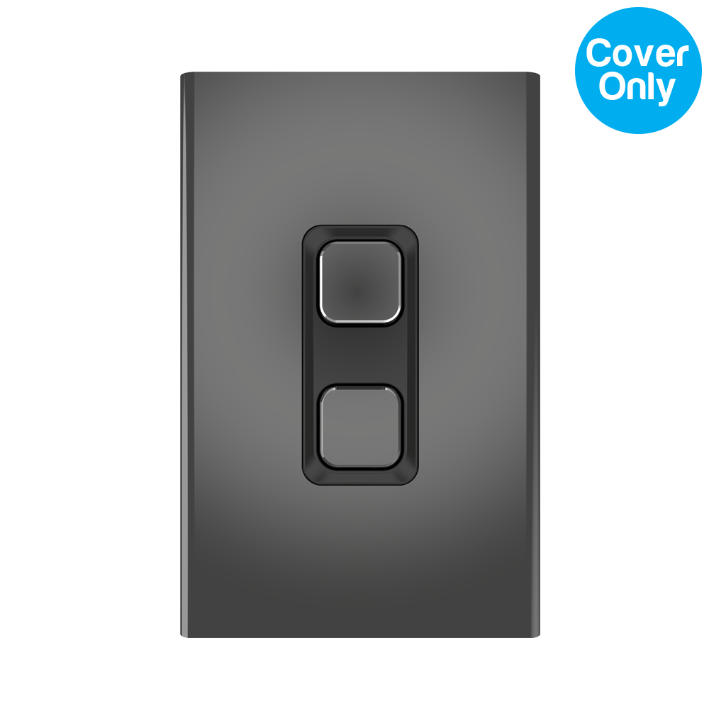 Clipsal Iconic Styl Cooker Switch Skin 45A Silver Shadow