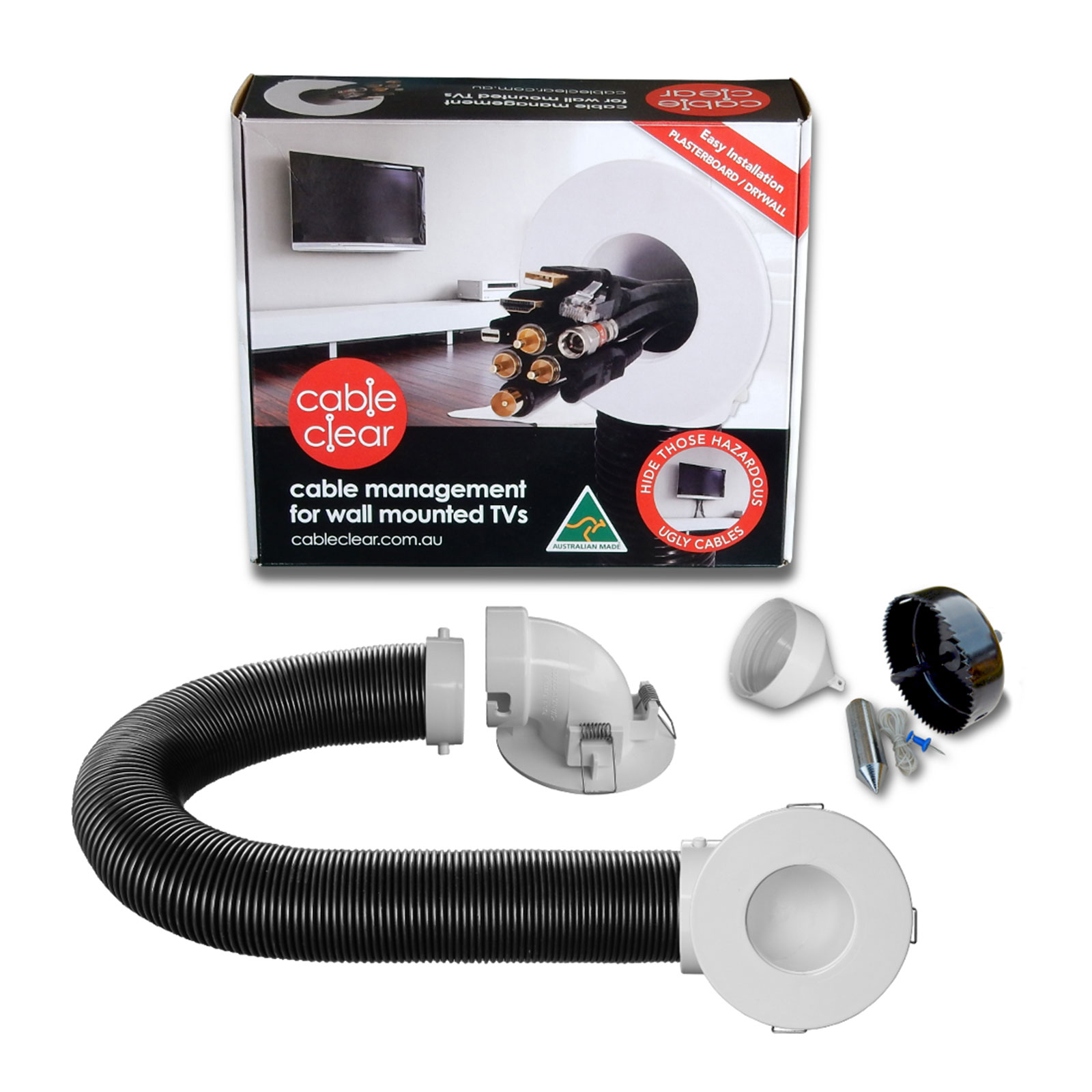 CableClear 50mm Wall Cavity Cable Management Duct