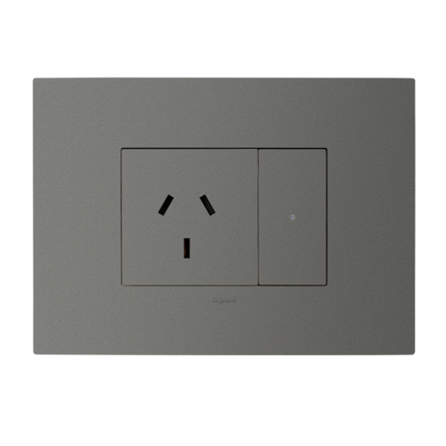 HPM Legrand Arteor Smart Single Powerpoint Magnesium | AWNHGPOMGN