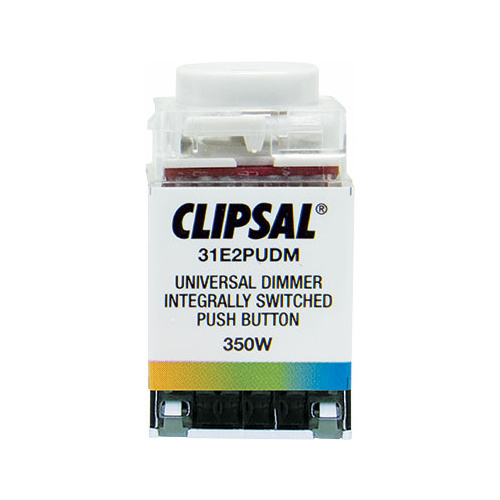 Clipsal Integrally Switched Push Button Universal Dimmer