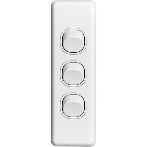 Clipsal Classic 3 Gang Architrave Switch | C2033A-WE
