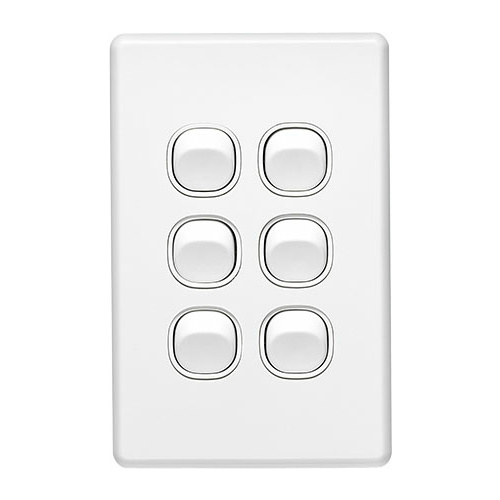 Clipsal Classic 6 Gang Switch | MJS Electrical Supplies
