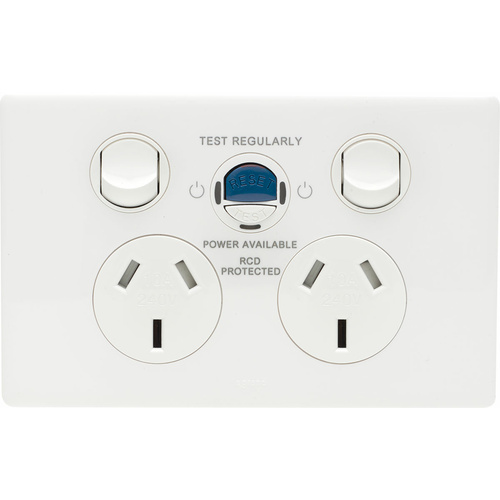 HPM Excel Life RCD Double Powerpoint 10A | MJS Electrical Supplies