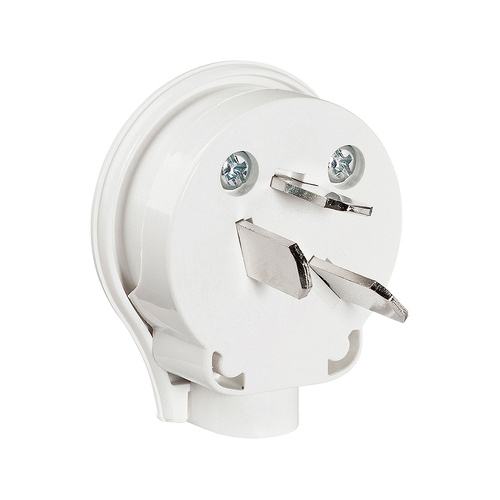 HPM 3 Pin 20A Side Entry Plug White | 106/4WE