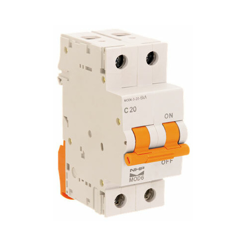 NHP 2 Pole Circuit Breaker 6kA MOD6 | MJS Electrical Supplies