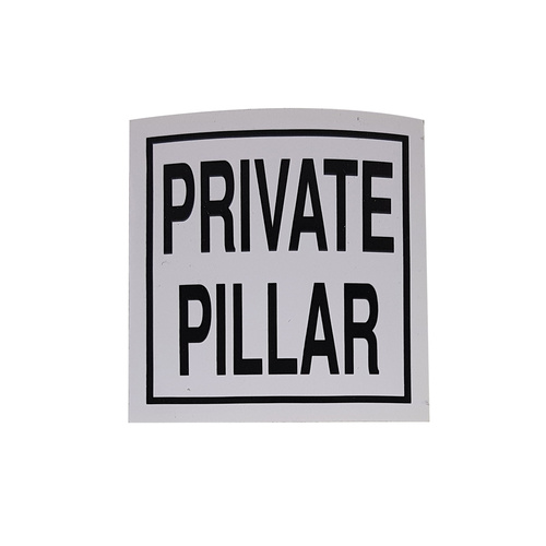 Private Pillar Sticker | MJS Electrical Supplies