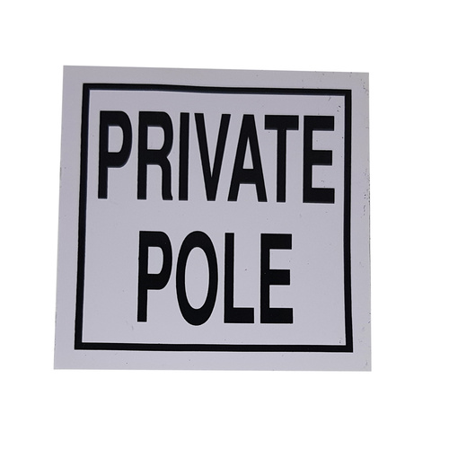 Private Pole Sticker | MJS Electrical Supplies