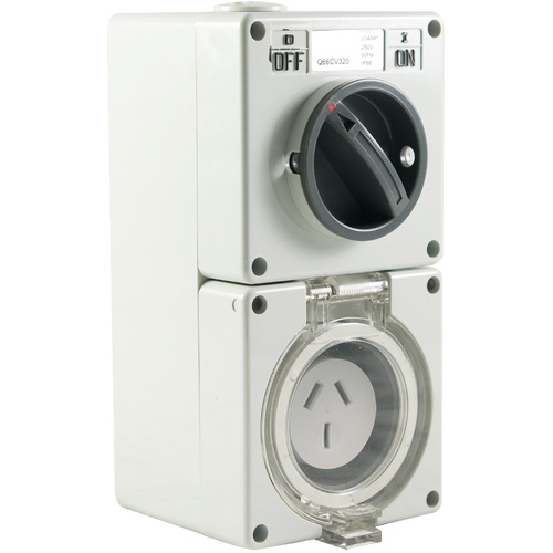 3 Pin Switched Socket Outlet Flat Pin | MJS Electrical Supplies