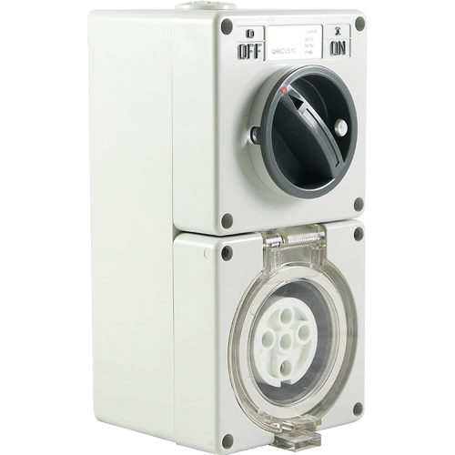 5 Pin Switched Socket Outlet Round Pin | MJS Electrical Supplies