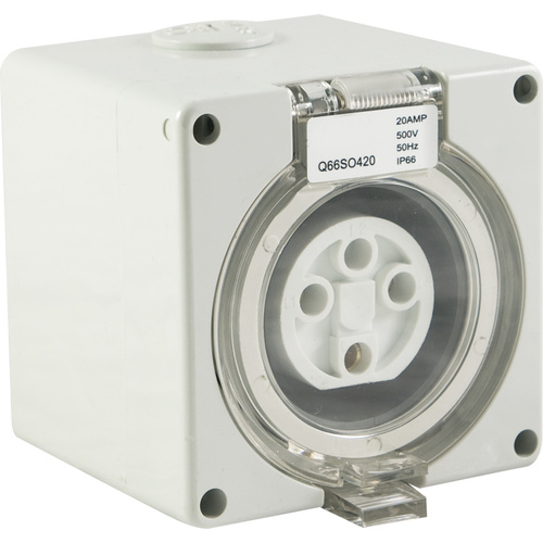 4 Pin Wall Socket Round Pin | MJS Electrical Supplies