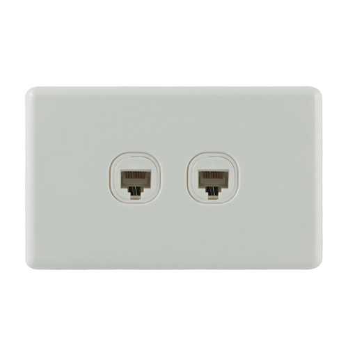Twin Data & Telephone Outlet - RJ45 Socket | MJS Electrical Supplies